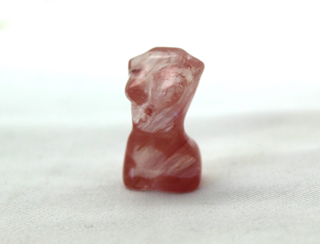 Women Pink Bust Watermelon Quartz Gemstone 30MM - Etsy