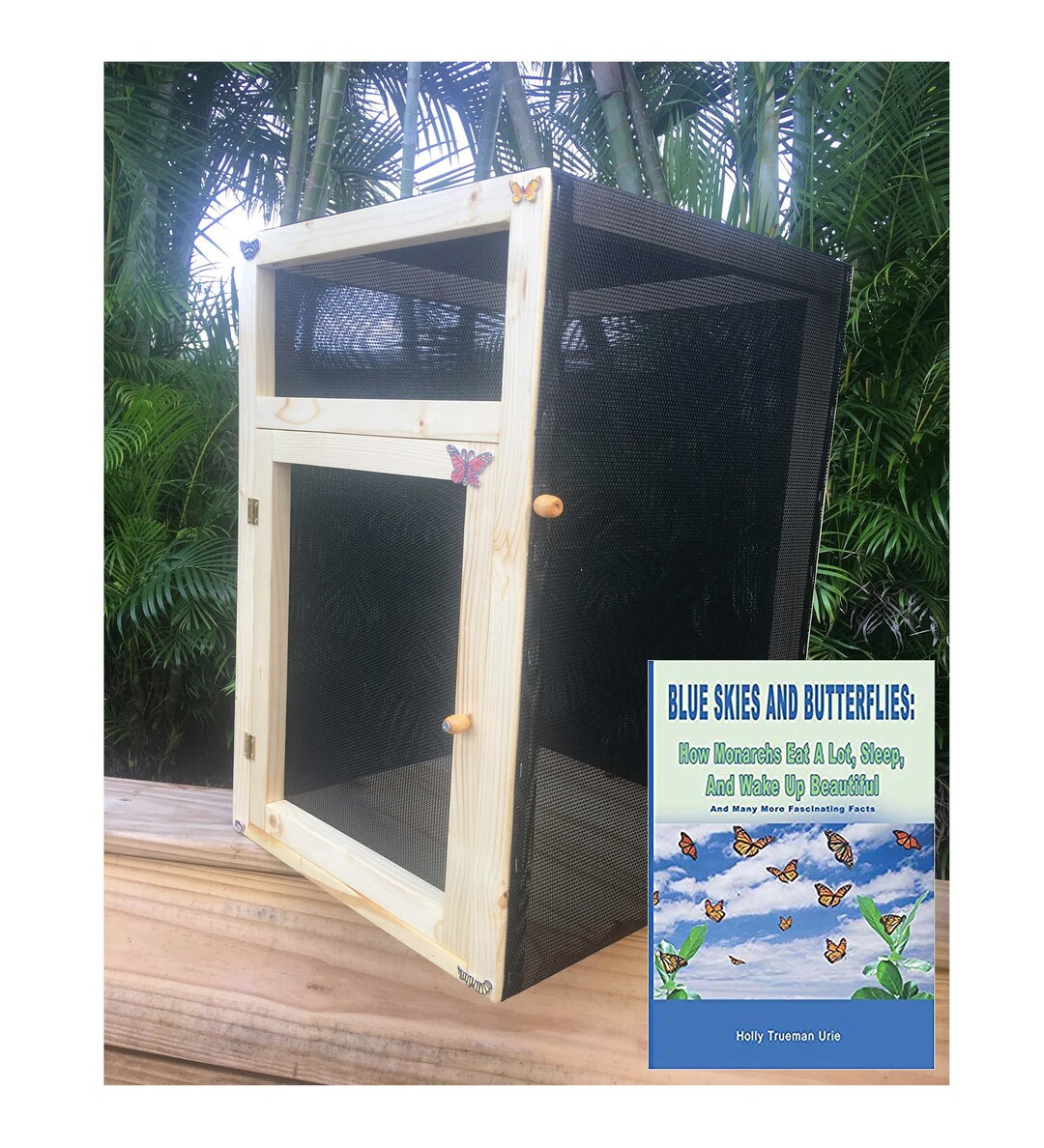 Large Monarch Butterfly Enclosure Habitat (24"x15"x15" Wooden Frame ...