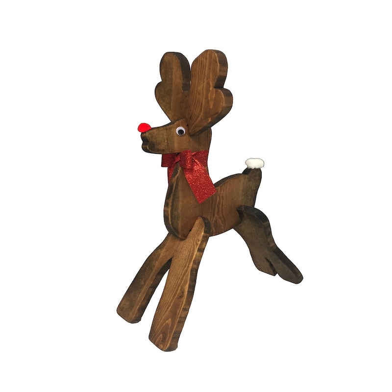 Wooden Rudolph Decorations - Etsy