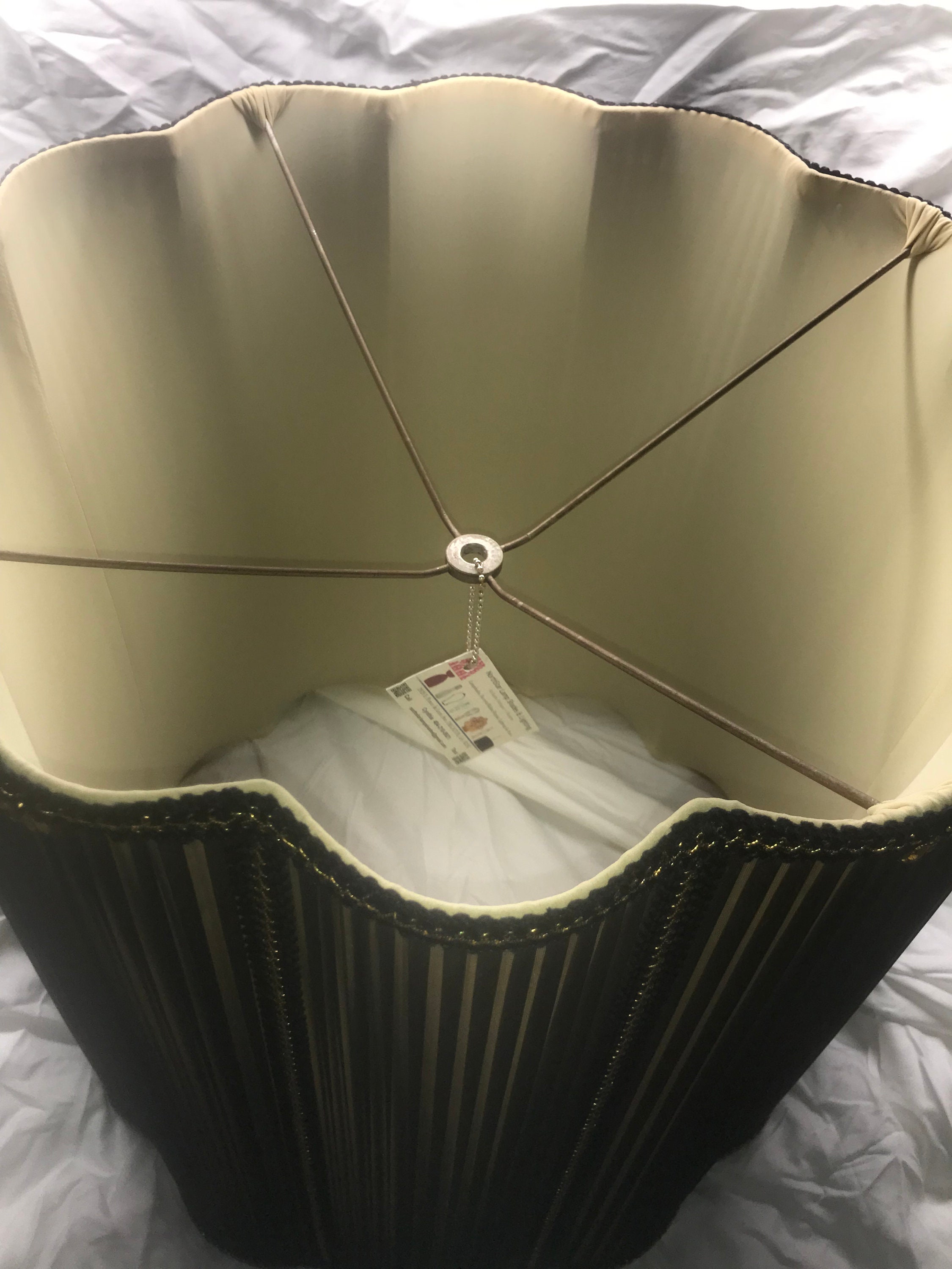 Lamp Shade Lining Replacement - Before and After - - Etsy