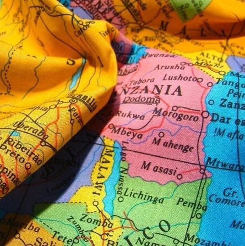 Lamp Shade - Metal Frame - Hand Sewn - Map Theme Lamp Shade - 100% ...