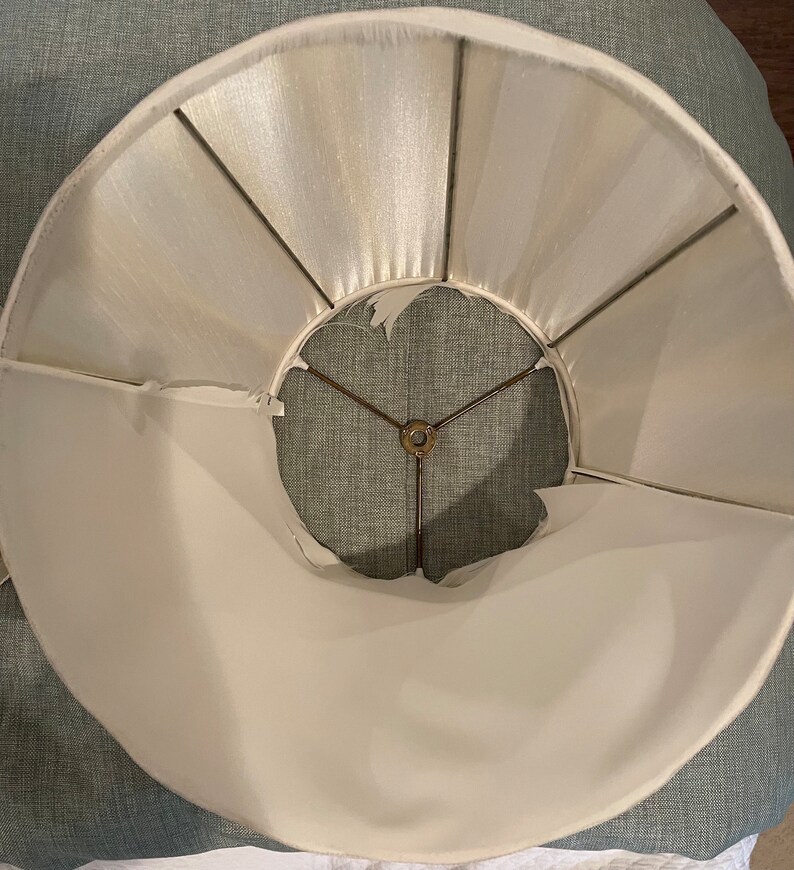 Lamp Shade Lining Repair Example - Before and After - Etsy