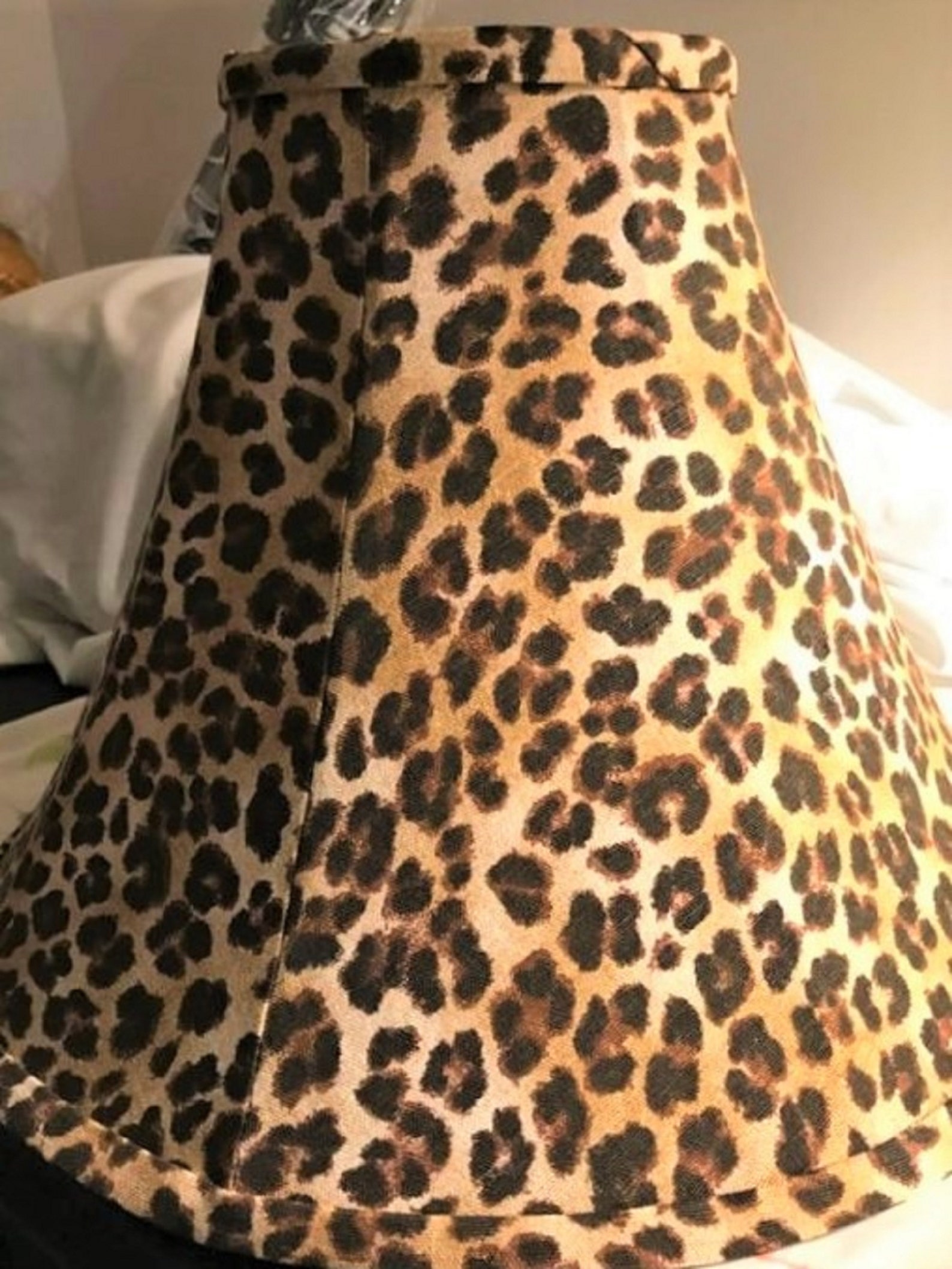 Lamp Shade - Soft Lined - Fabric - Hand-sewn - Faux Cheetah Print - Etsy