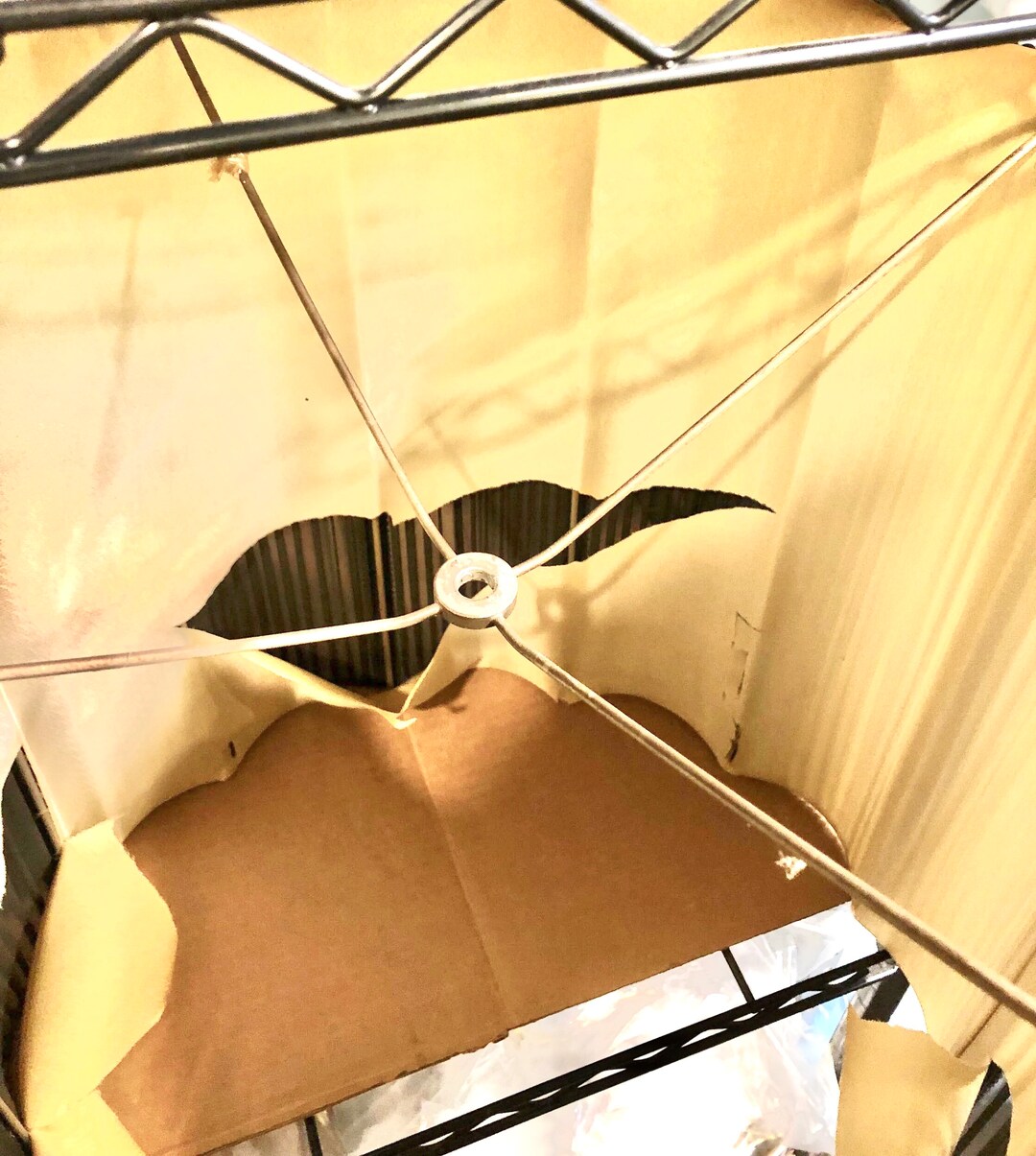 Lamp Shade Lining Replacement - Before and After - - Etsy