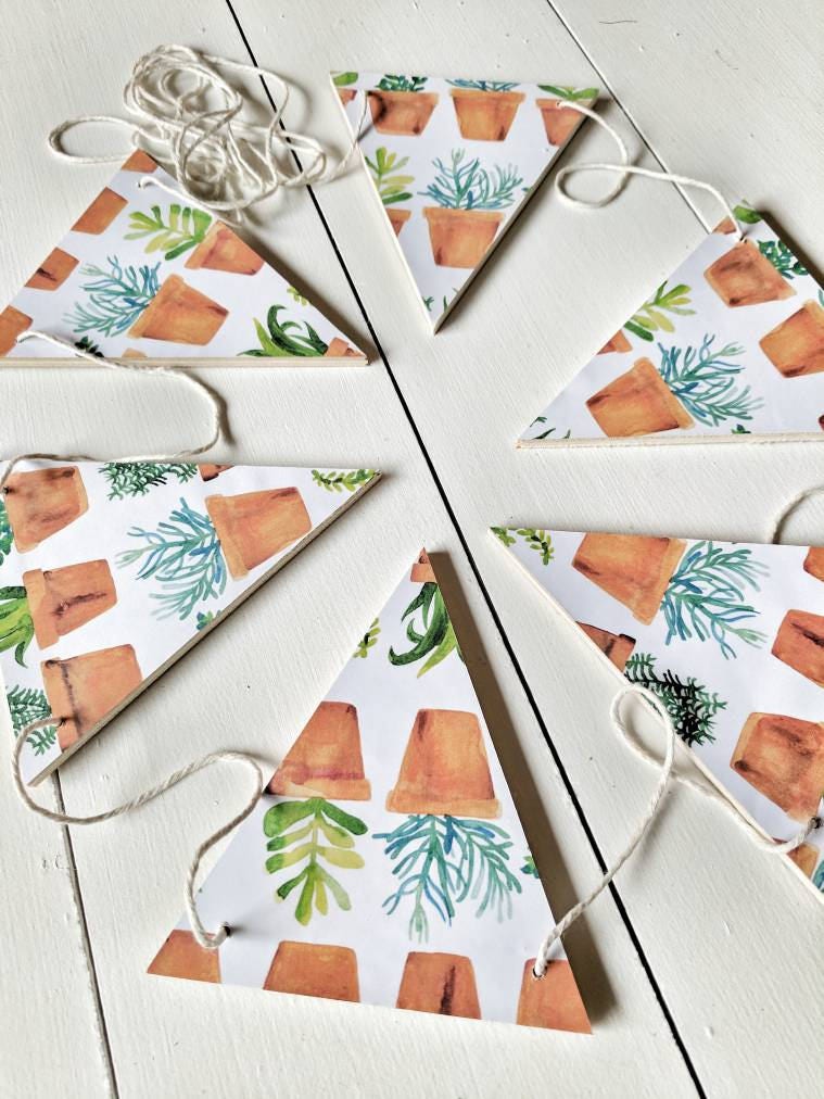 Terra Cotta Wood Banner Wood Banner Succulent Banner - Etsy