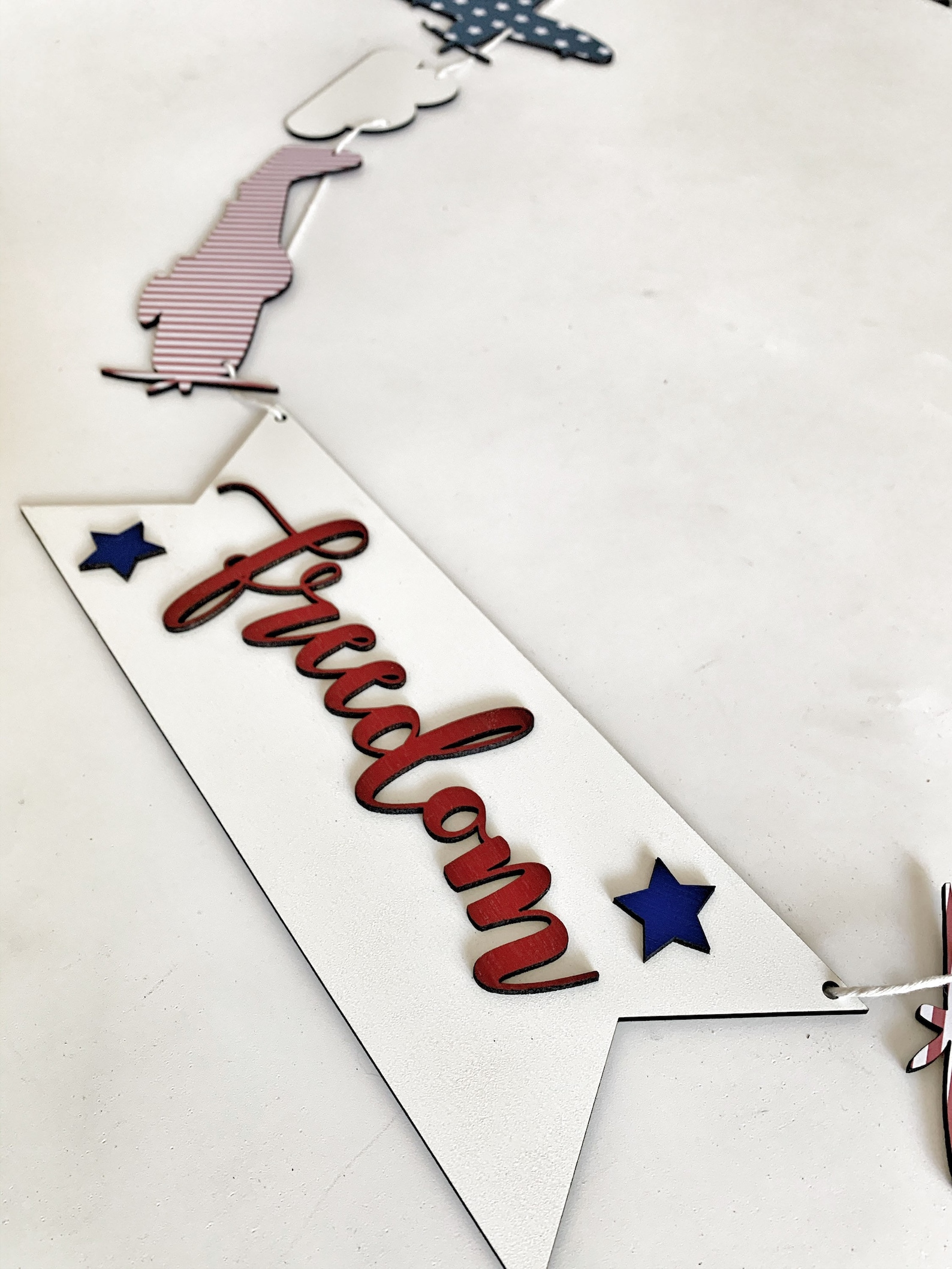 Patriotic Airplane Wood Banner | Etsy