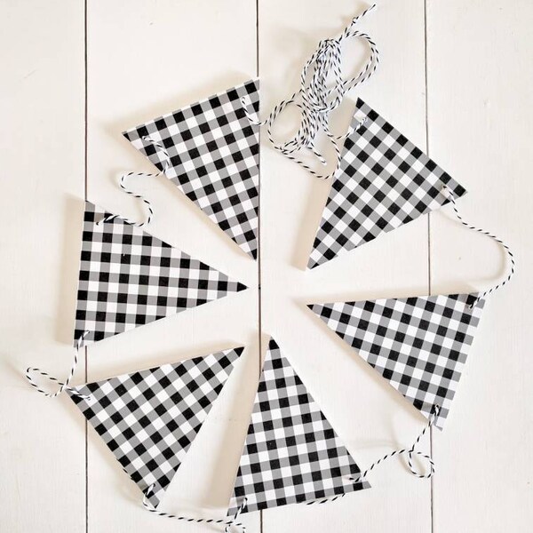 Gingham Bunting - Etsy