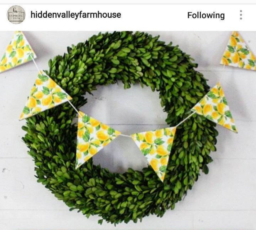 Lemon Banner Lemons Lemon Bunting Lemon Garland Garland - Etsy