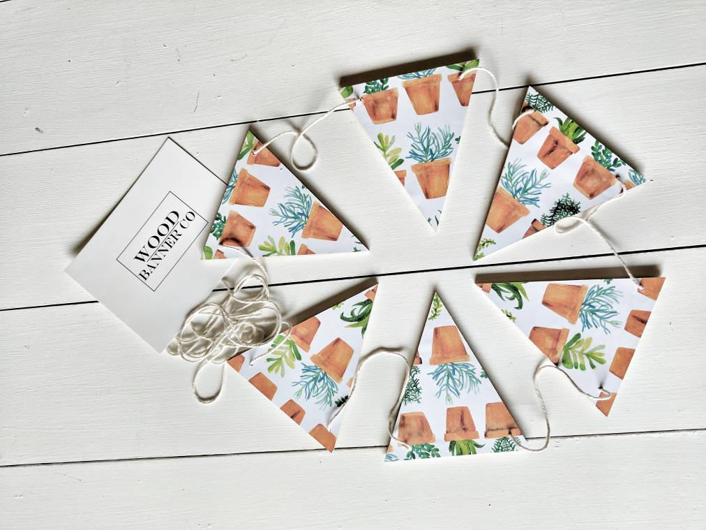 Terra Cotta Wood Banner Wood Banner Succulent Banner - Etsy