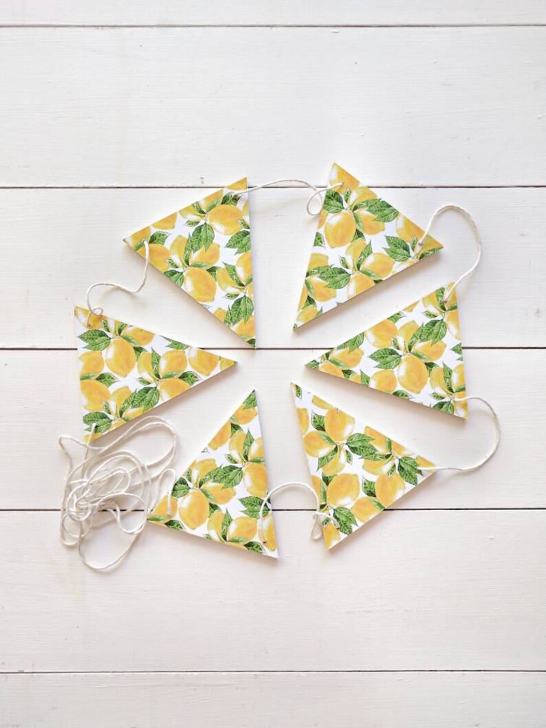 Lemon Banner Lemons Lemon Bunting Lemon Garland Garland | Etsy
