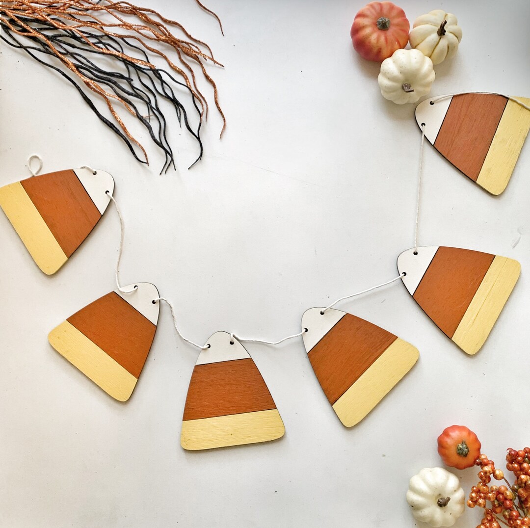 Candy Corn Wood Banner - Etsy