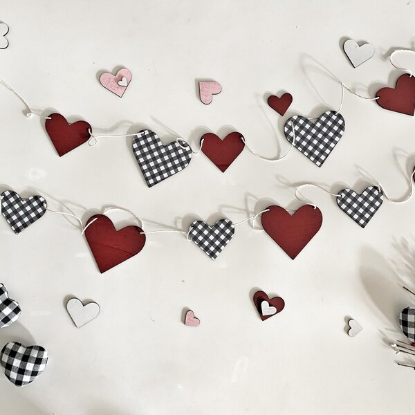 Wood Valentines Banner - Etsy