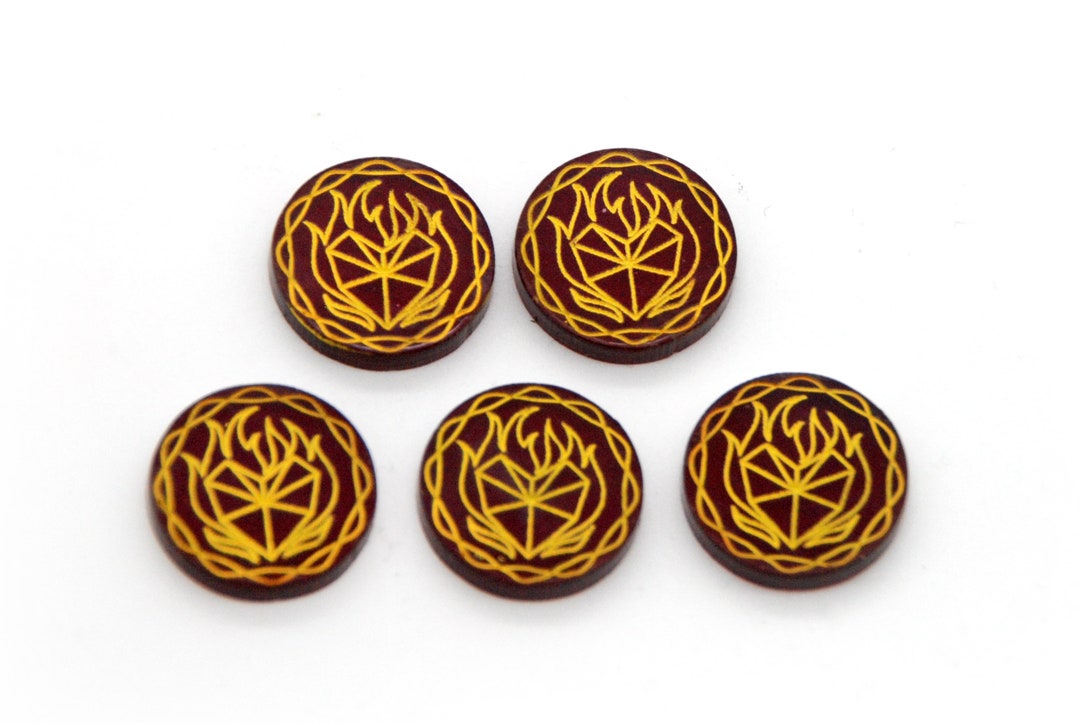 Set of 5 R'hllor Faith Tokens Compatible With A Song of Ice and Fire ...