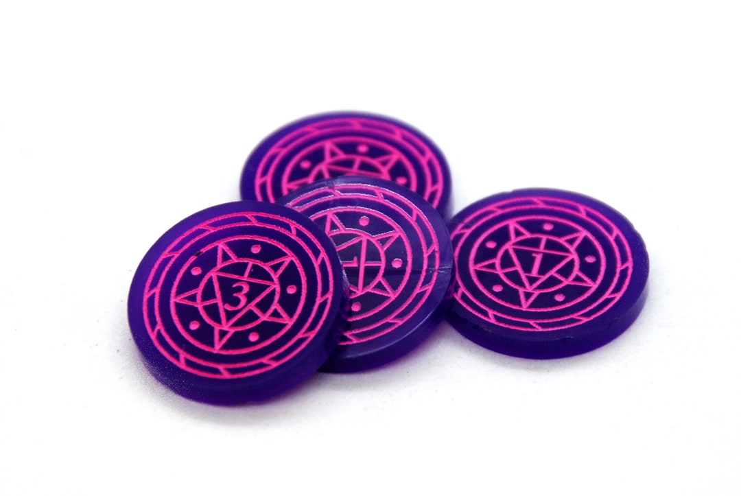 Set of 4 Arcane Damage Tokens 1/3 Compatible With Flesh and Blood - Etsy