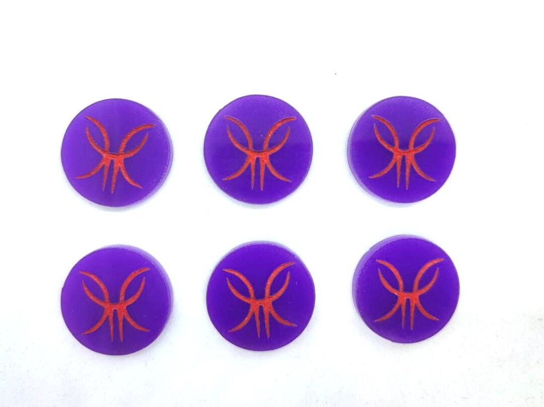 Set of 6 Dark Dimension Tokens Compatible With the MCP Miniatures Game ...