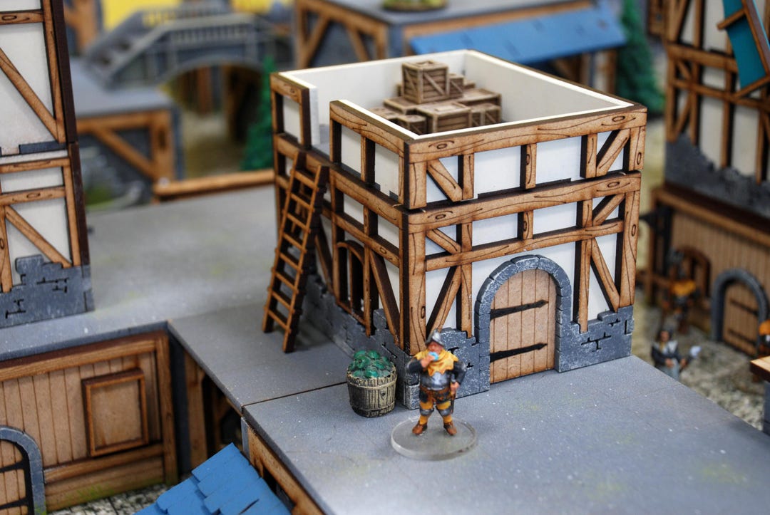 Medieval House With Removable Terrace and Monkey City Staircase - Etsy