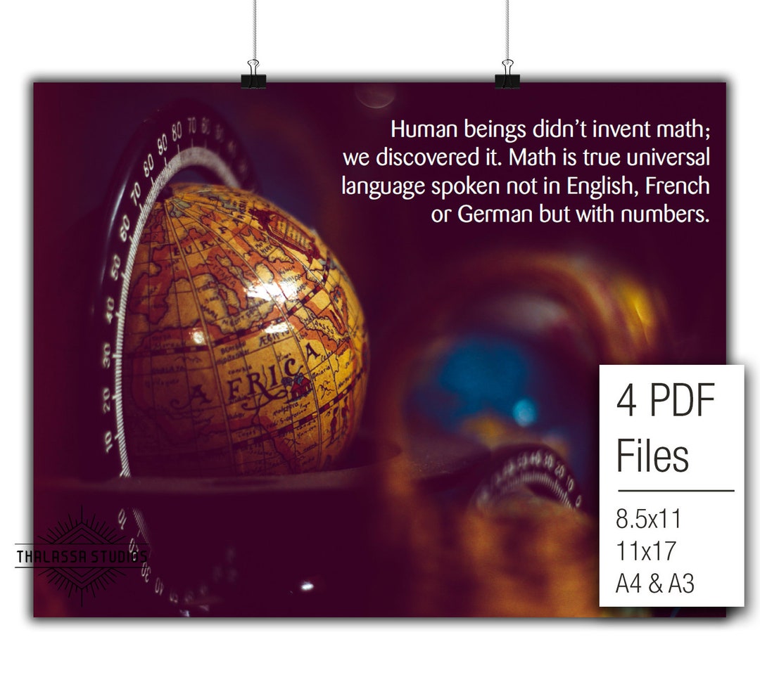Math Poster Quote Printable Poster Maths Education - Etsy