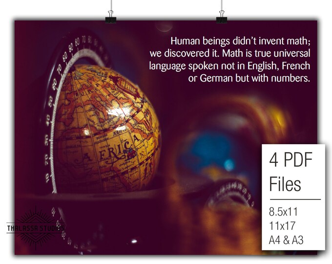 Math Poster Quote Printable Poster Maths Education - Etsy