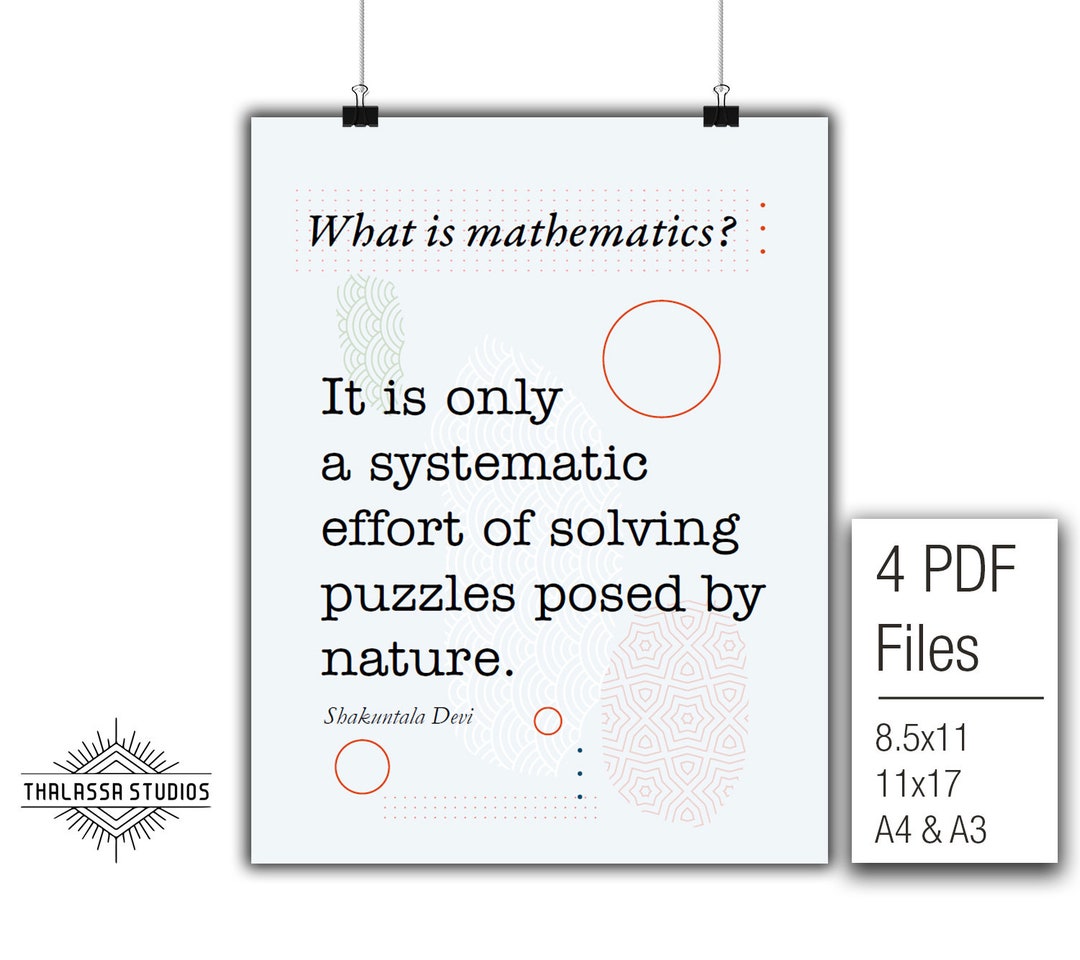 What is Mathematics? | Math Poster - Etsy