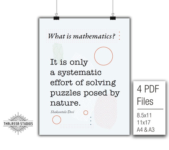 What is Mathematics Math Poster | Etsy