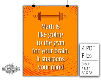 Math Poster Quote Infinity Printable Poster Maths | Etsy