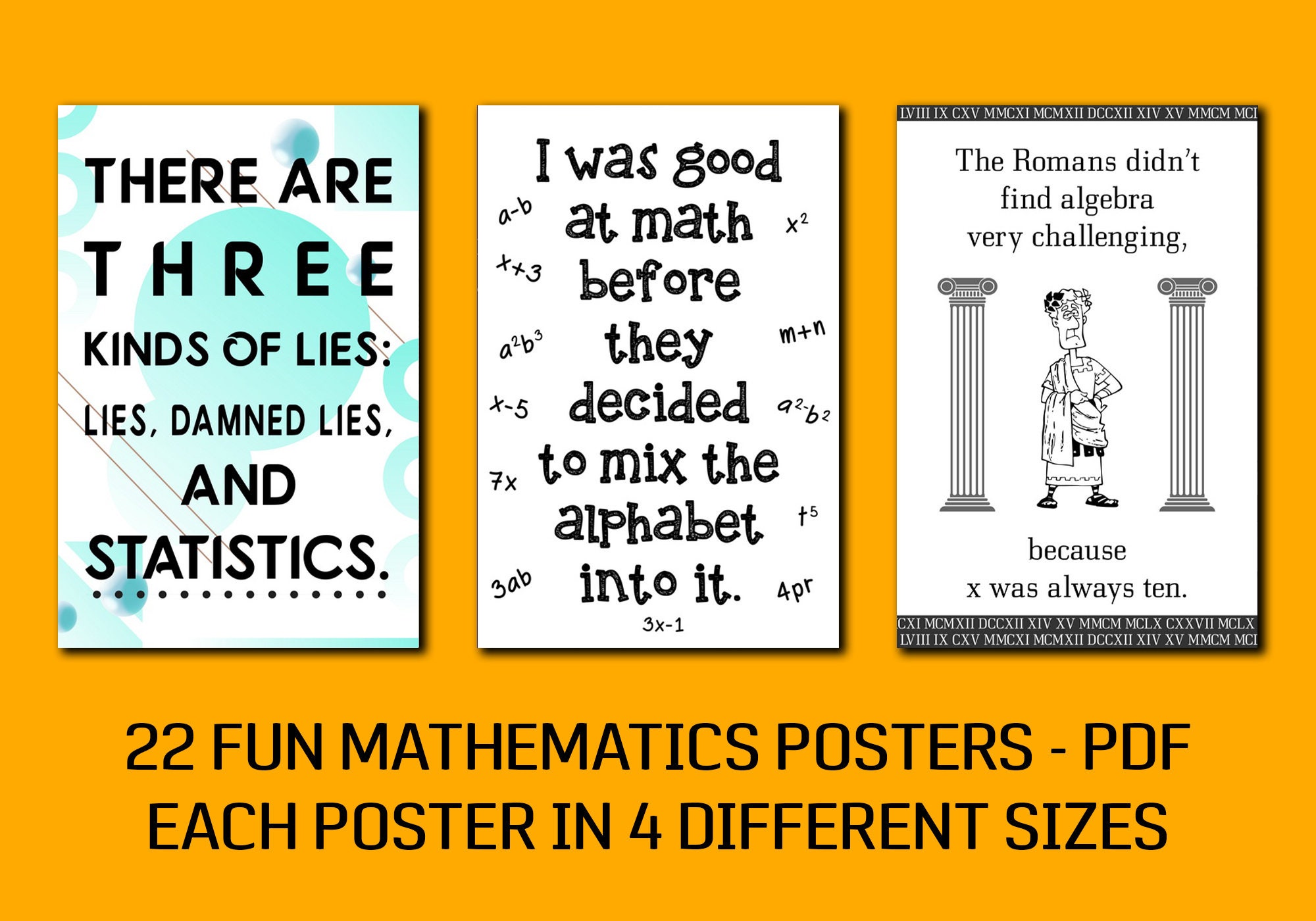 22 Funny Mathematics Posters - Bundle Offer - Etsy
