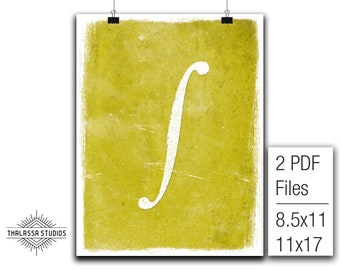 Math Poster Integral Calculus Printable Poster Maths | Etsy