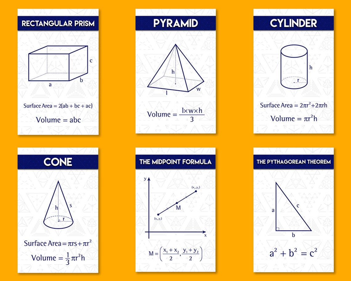 45 Algebra and Geometry Posters Bundle Offer - Etsy