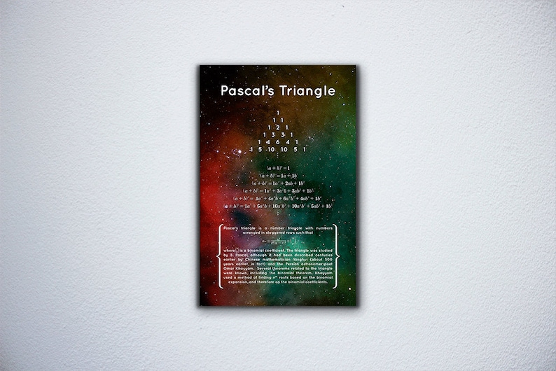 Math Poster, Pascal's Triangle, Printable Poster, Maths, Education - Etsy