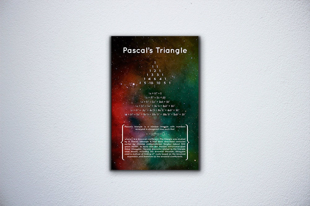 Math Poster, Pascal's Triangle, Printable Poster, Maths, Education - Etsy