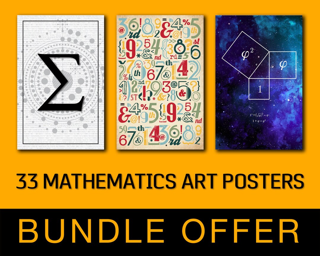33 Mathematics Art Posters - Bundle Offer - Etsy