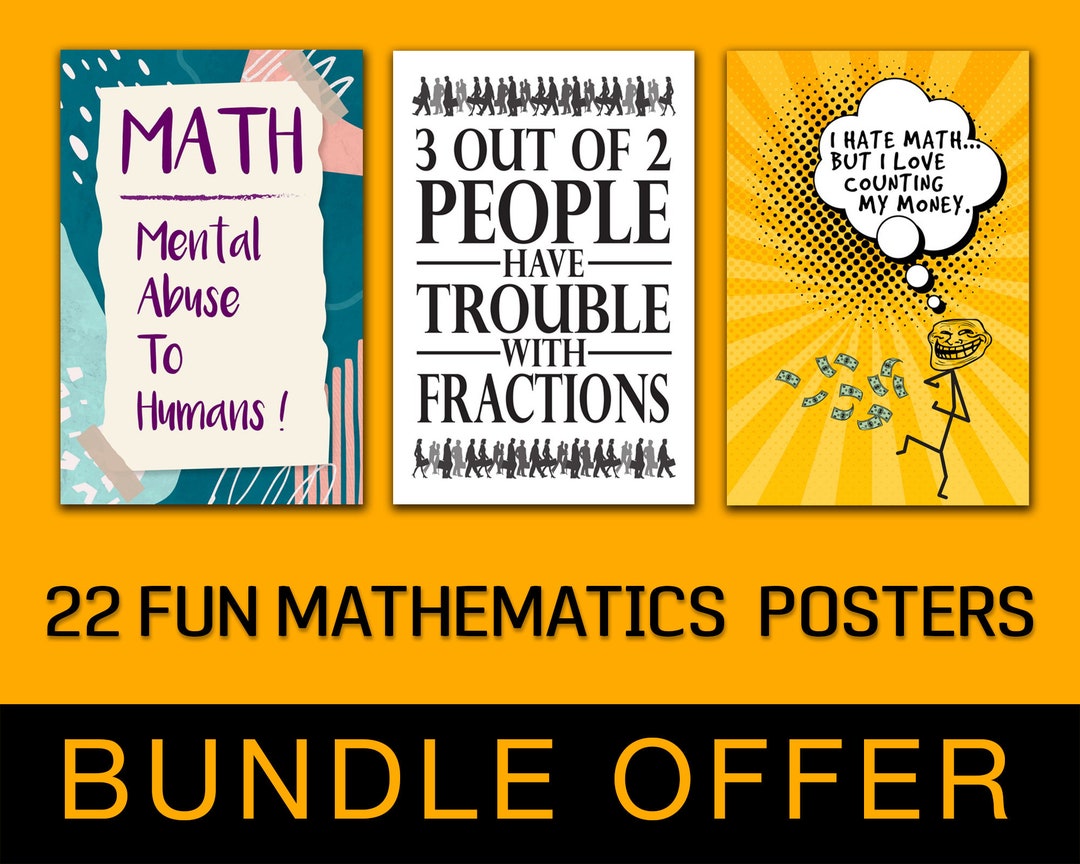 22 Funny Mathematics Posters - Bundle Offer - Etsy
