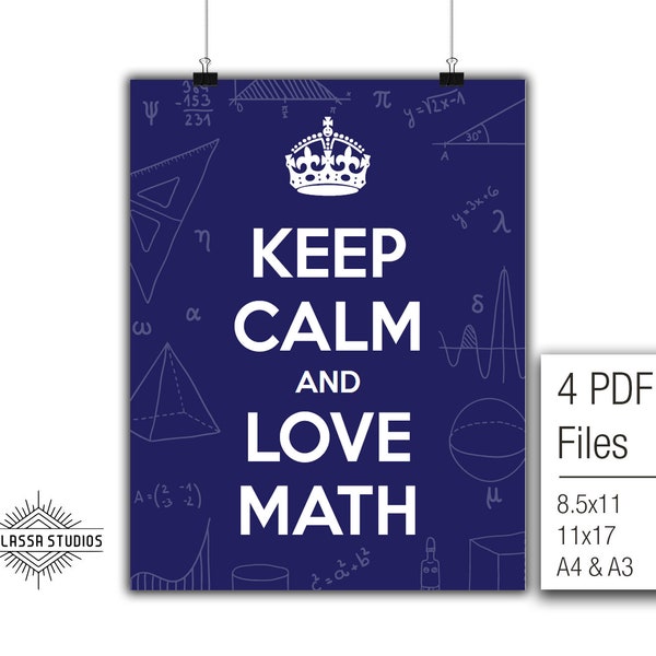 Keep Calm Math - Etsy