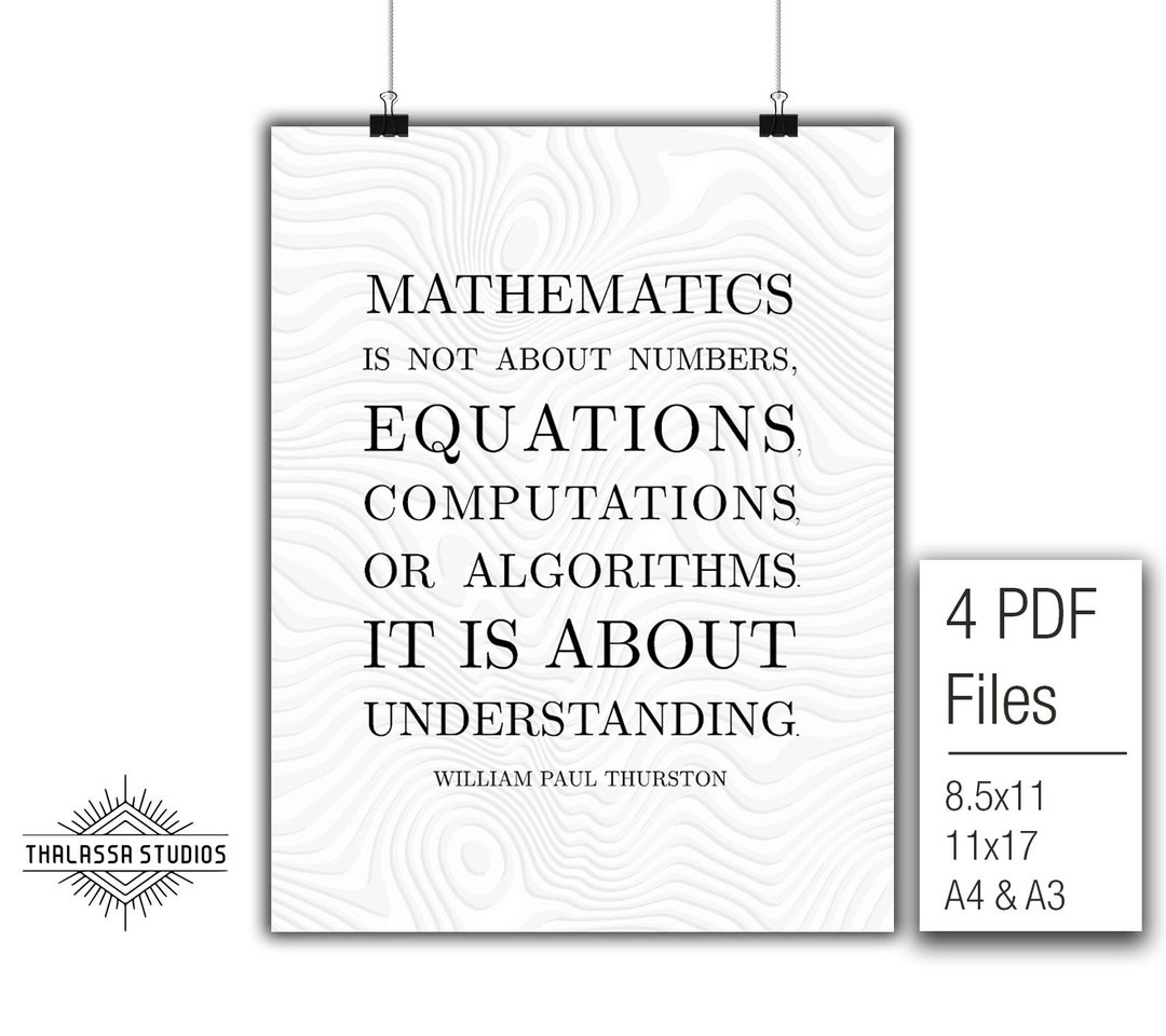 Math Poster, Quote, Mathematics, Printable Poster, Maths, Education - Etsy