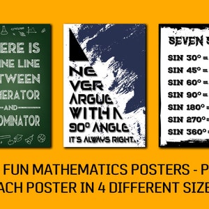 22 Funny Mathematics Posters - Bundle Offer - Etsy