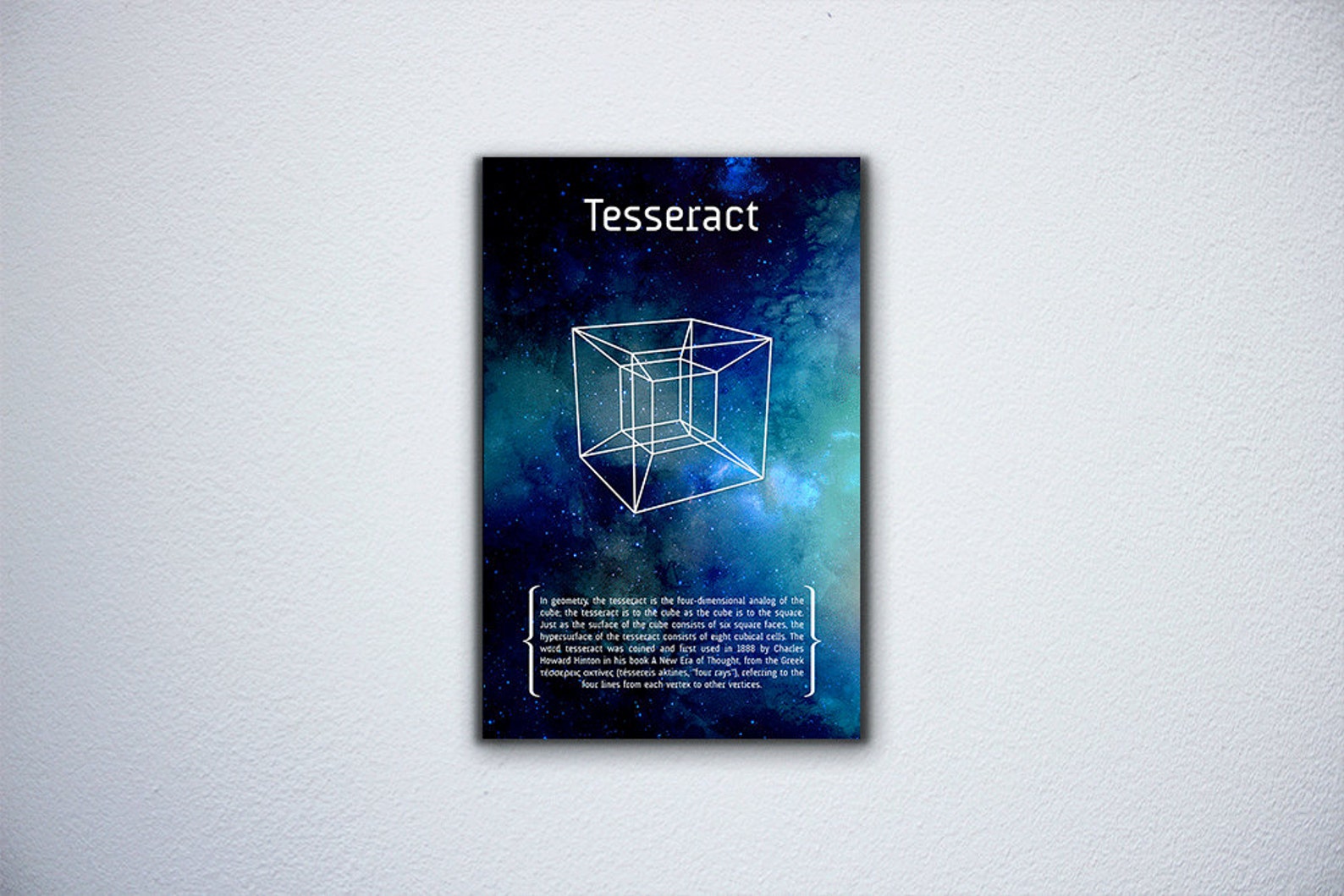Math Poster Tesseract Printable Poster Maths Education - Etsy