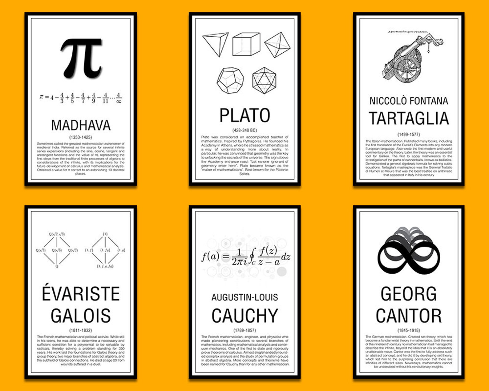 Posters of 43 Mathematicians - Bundle Offer - Etsy