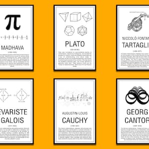 Posters of 43 Mathematicians - Bundle Offer - Etsy