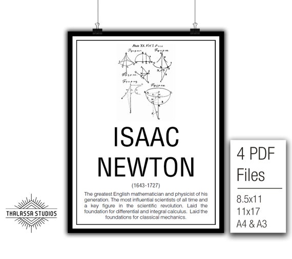 Newton Math Poster Printable Poster Maths Education - Etsy