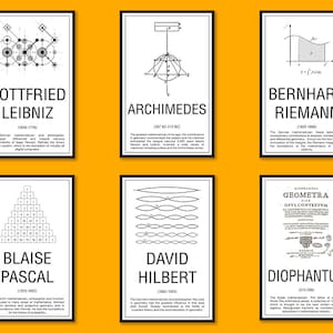 Posters of 43 Mathematicians - Bundle Offer - Etsy