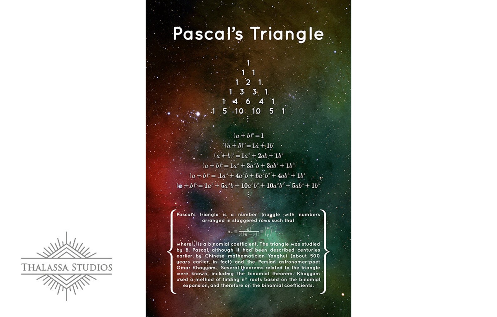 Math Poster Pascal's Triangle Printable Poster Maths - Etsy