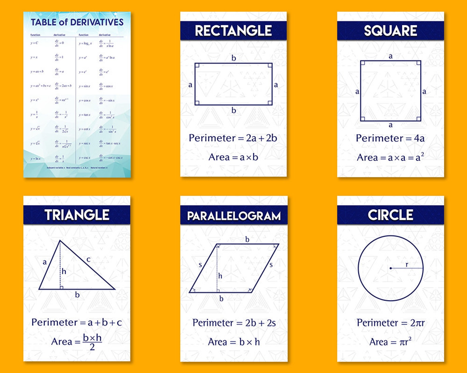 45 Algebra and Geometry Posters Bundle Offer - Etsy