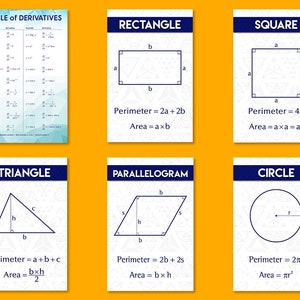 45 Algebra and Geometry Posters - Bundle Offer - Etsy