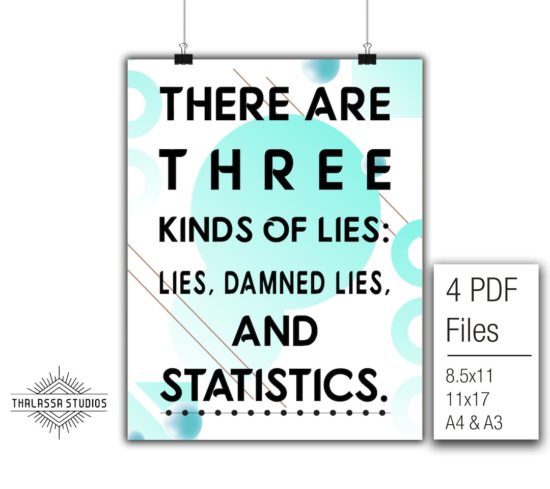 Lies and Statistics, Funny Math Poster - Etsy