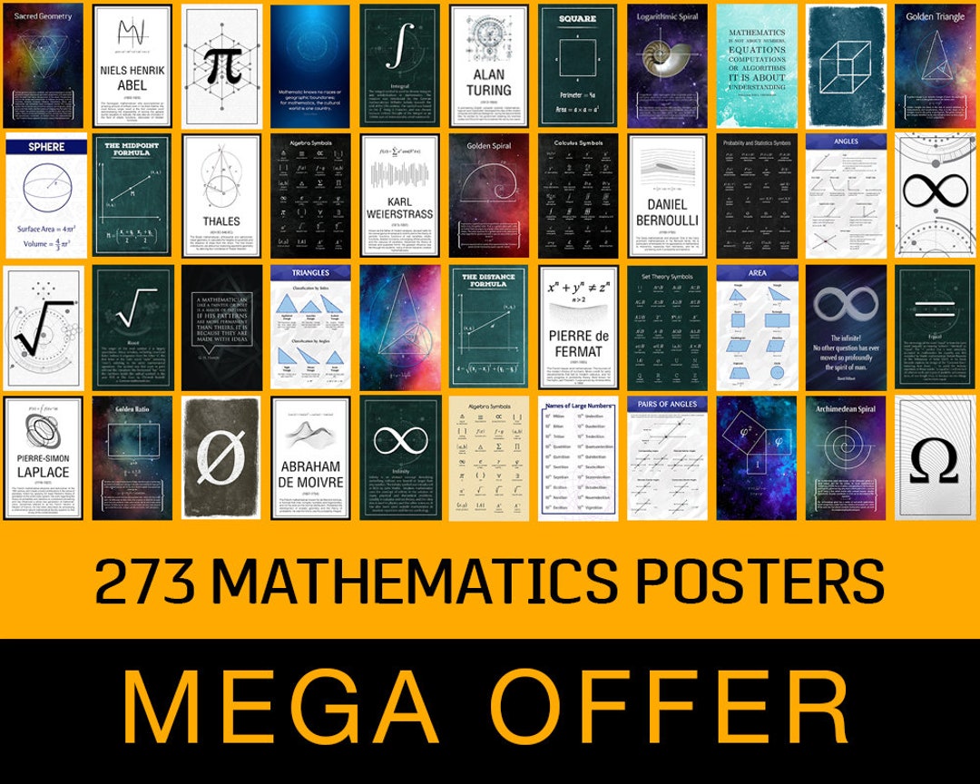 Mega Bundle Offer 273 Math Posters - Etsy