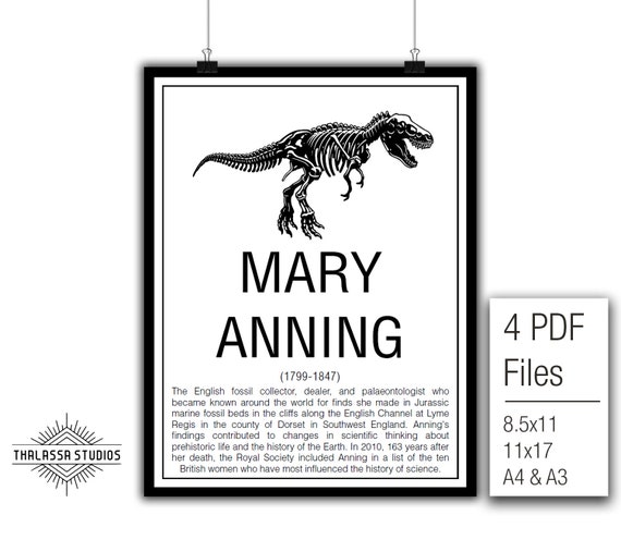 Mary Anning Science Poster Printable Poster Science | Etsy