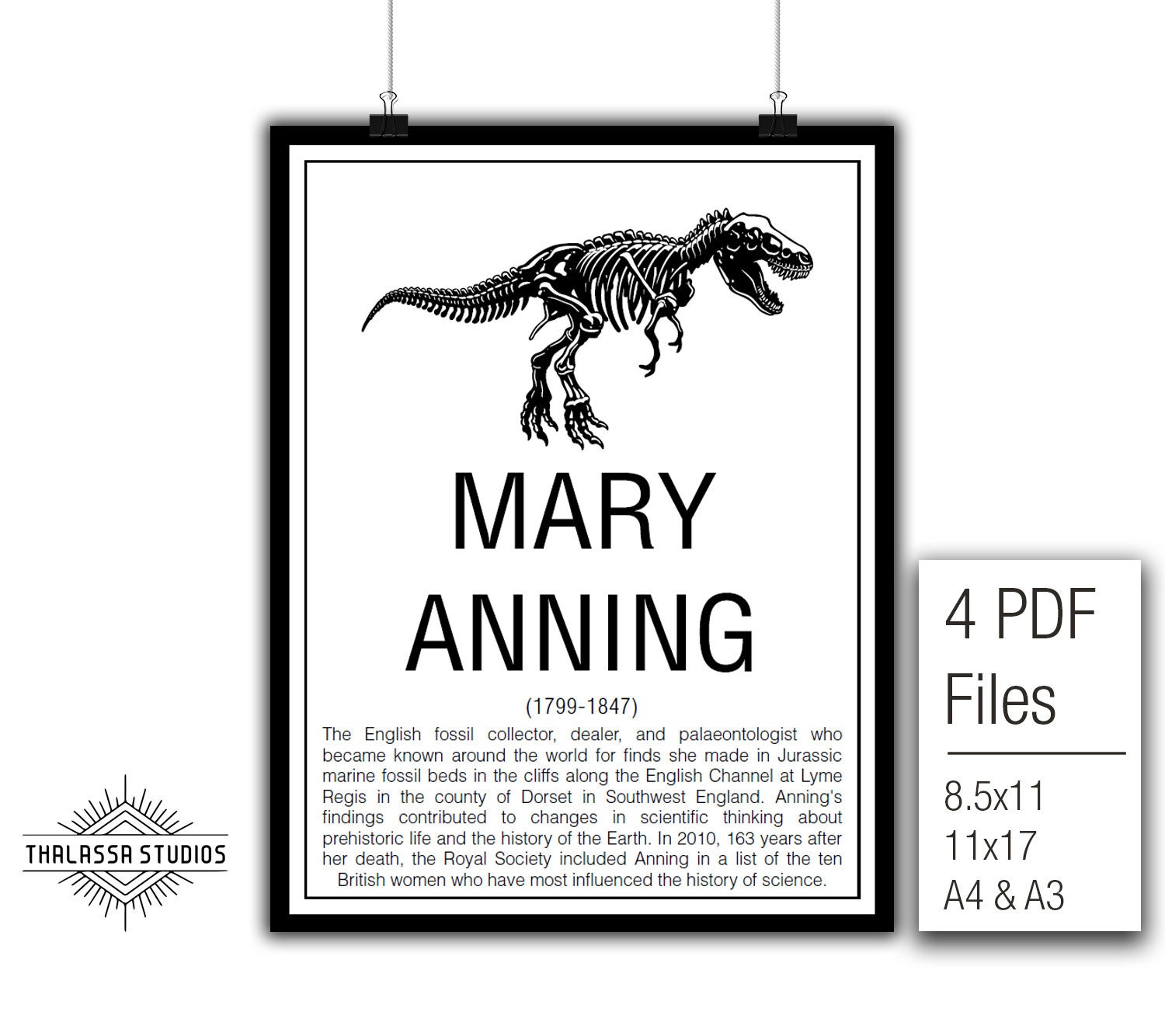 Mary Anning, Science Poster, Printable Poster, Science, Education ...