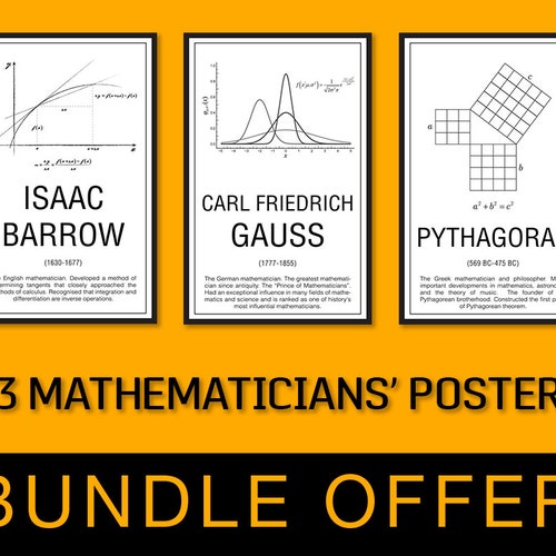 Famous Mathematicians Posters set of 8 Printable Math - Etsy Canada