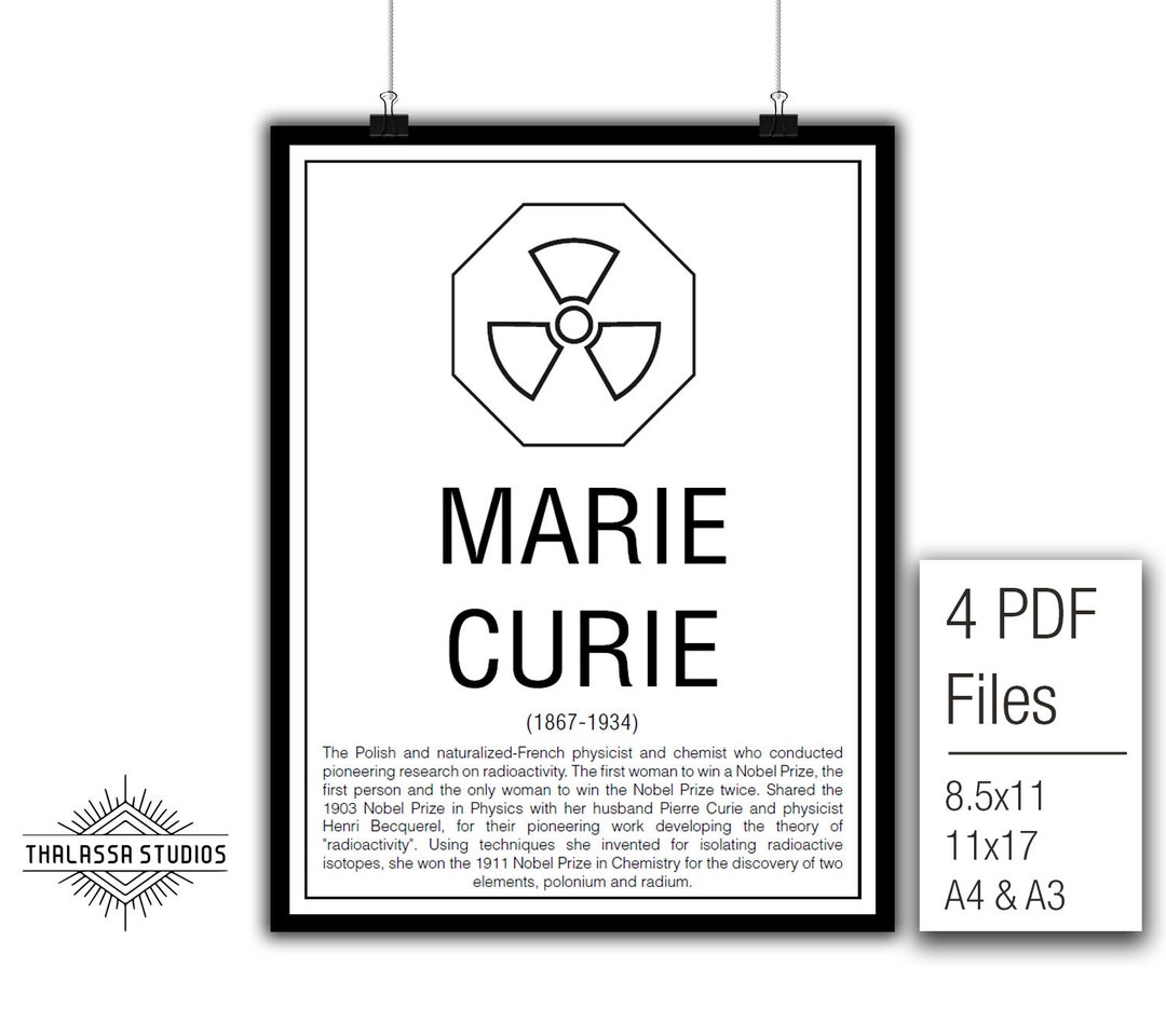 Marie Curie, Science Poster, Printable Poster, Science, Education ...