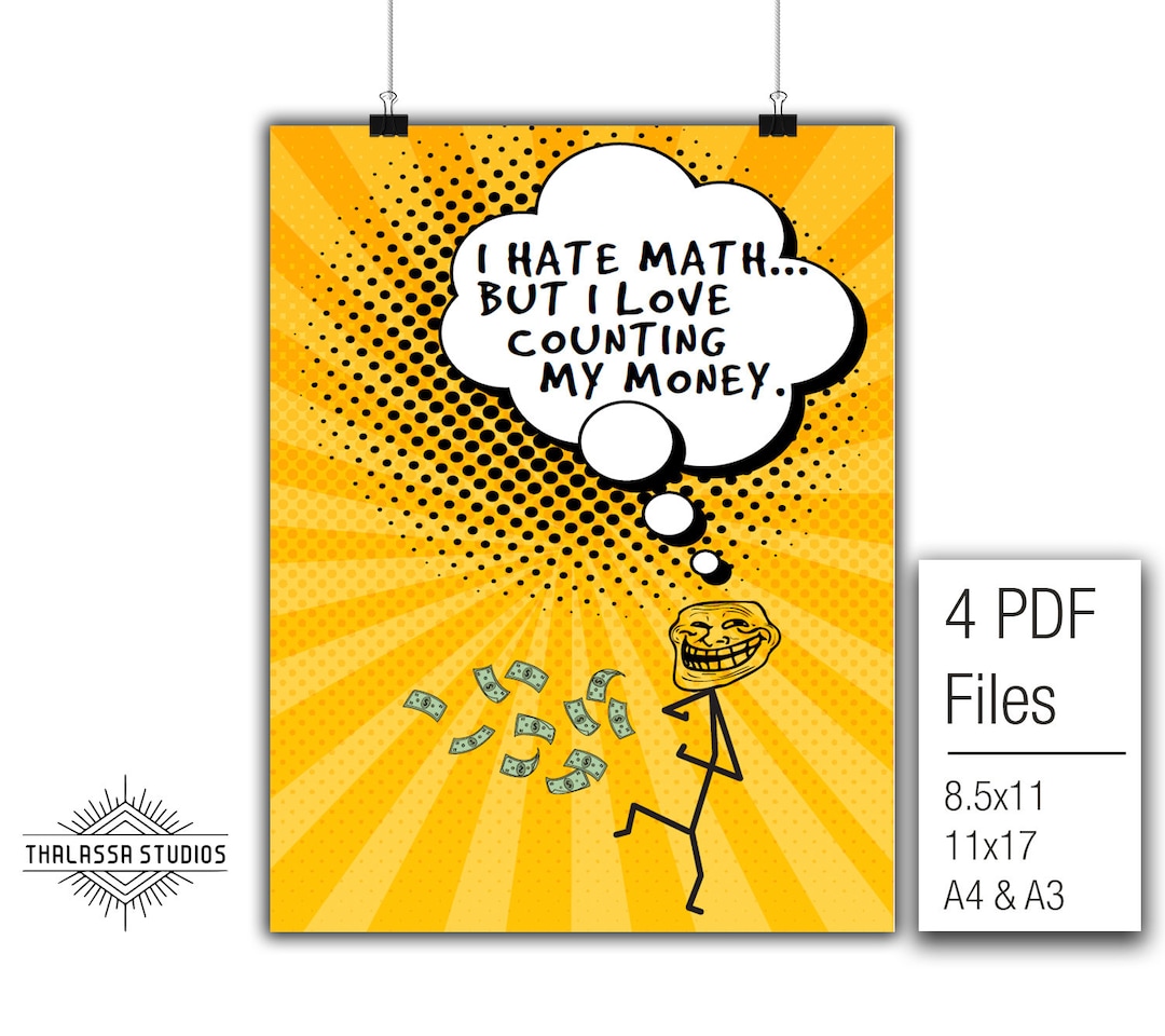 Counting Money, Math Poster, Fun, Printable Poster, Maths, Education - Etsy